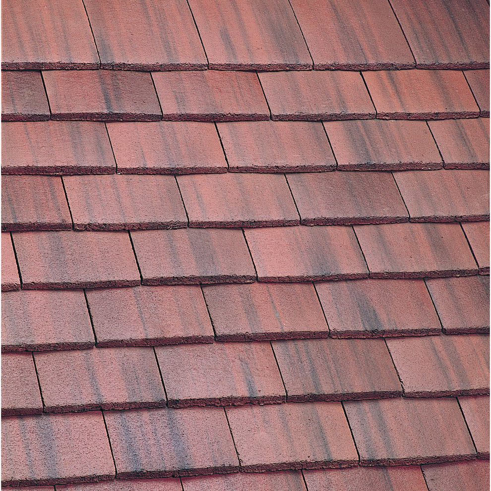 Marley Concrete Plain Roof Tile - Old English Dark Red (Pallet of 900