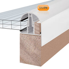 SNAPA® PVC Lean-to Gable Bar with End Cap | Roofing Outlet