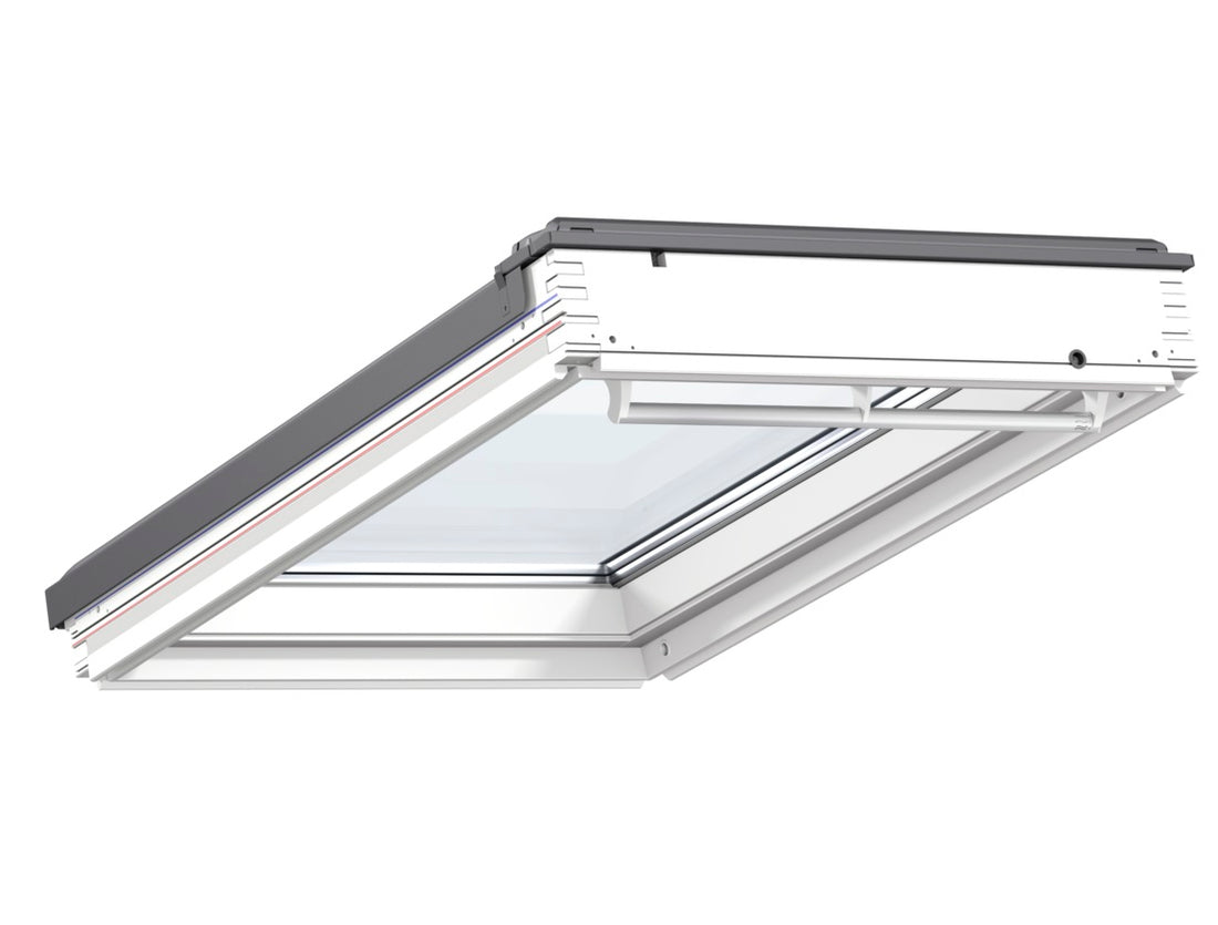 VELUX GBL White Painted Low Pitch Roof Window Package Including Tile F
