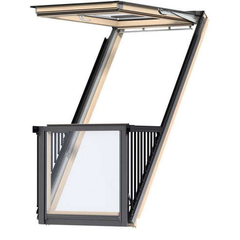 VELUX GDL Natural Pine Finish Cabrio® Balcony