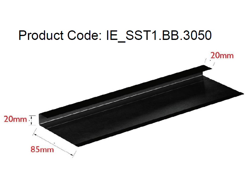 Cedral ST1 Fibre Slate Verge Trim for New Roofs - Blue / Black (pack o ...