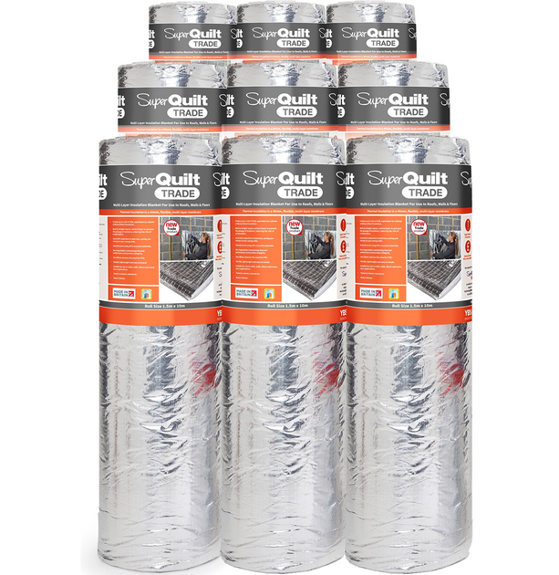 YBS SuperQuilt Multi-Layer Foil Insulation TRADE RANGE - 1.5m x 10m (P ...