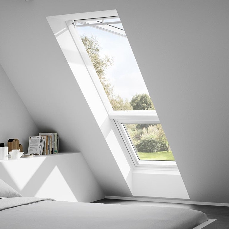 VELUX GIU SK34 0068 Triple Glazed White Polyurethane Fixed Element (11 ...