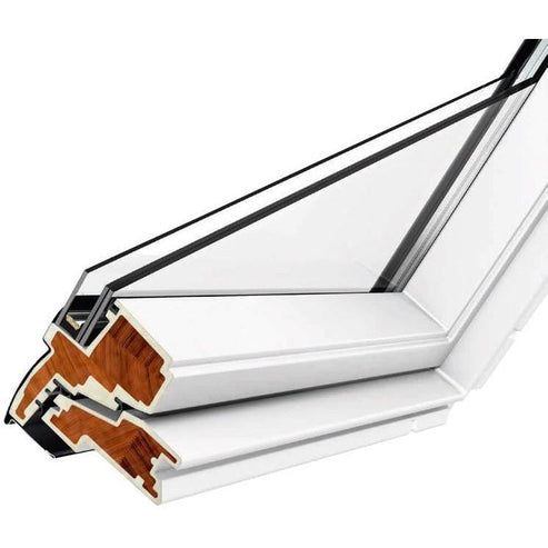 VELUX GGU FK04 0067 High Energy Efficiency White Centre-Pivot Roof ...
